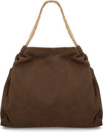 Stella McCartney Womens Falabella Bag Brown Polyester Shoulder