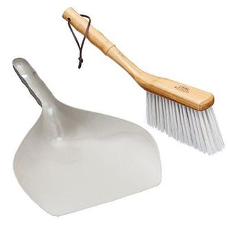 KitchenCraft Living Nostalgia KitchenCraft Traditional Dustpan and Brush Set, Grey, 2-Piece