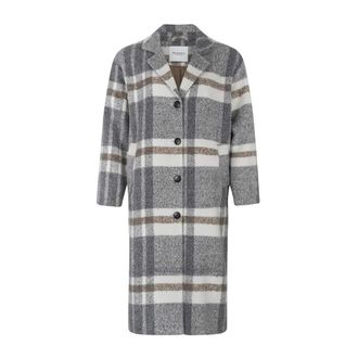 Sparkz Damen Krokus Coat Wollmantel, Grey Melange, Large