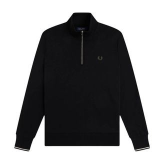 Fred Perry Sweatshirt mit durchgehendem Rei&szlig;verschluss - - Sweatshirts & Hoodies - Herren - Schwarzk - M