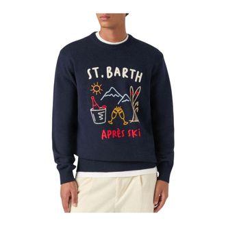 Saint Barth Heron Rundhals-Strickpullover - - Knitwear - Herren - Blau - XL