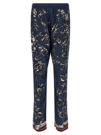 Dolce & Gabbana Mens Blue Silk Casual Pants