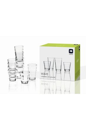 Leonardo Gl&auml;serset Wave, Klar, Glas, 12-teilig, Essen & Trinken, Gl&auml;ser, Gl&auml;ser-Sets