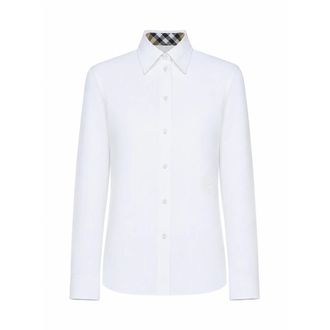 Burberry Femme, Blouses et Chemises, Blanc, Taille: 38 FR Cotton Poplin Shirt