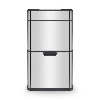 Tower Tower T938021SS Ozon-Recycling-Sensor-M&uuml;lleimer, 50 l, komplettes Recyclingsystem, freih&auml;ndiges &Ouml;ffnen, Kohlefilter, Edelstahl