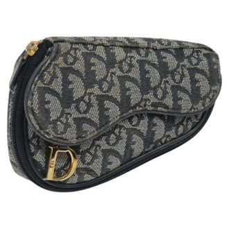 Dior Pre-owned Vintage Canvas Pouch - - Pre-owned - Damen - Blau - ONE SIZE