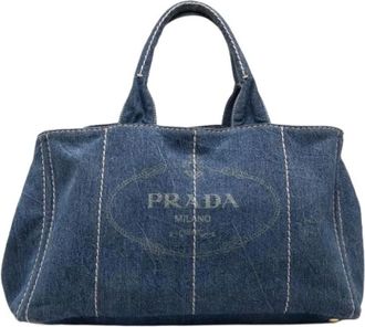Prada Sac bandouli&egrave;re en denim pr&eacute;-poss&eacute;d&eacute; - Femme - Pre-owned - Bleu - Taille: ONE Size