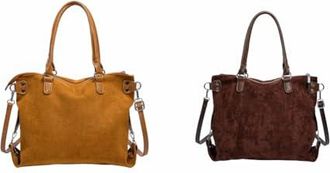 Generic Sac fourre-tout vintage en PU givr&eacute; pour femme avec pendentif, sac &agrave; main de capacit&eacute;, id&eacute;al pour voyages quotidiens et d&eacute;placements scolaires