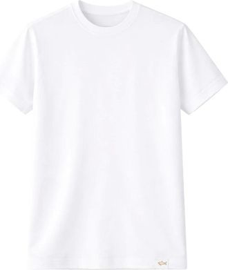 Paul & Shark Homme, Tops, Blanc, Taille: L T-shirt &agrave; col rond