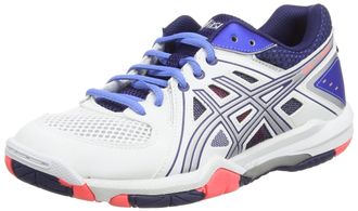 Asics Asics Damen Gel-Task Volleyballschuhe, Wei&szlig; (White/Powder Blue/Flash Coral 0147)