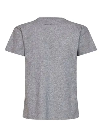 Maison Margiela Womens T-Shirt Numeric Melange Grey Cotton T-Shirts & Jerseys