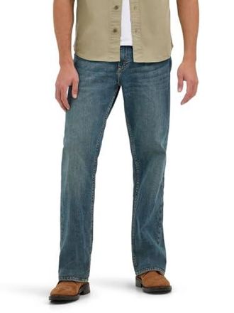 Wrangler Free-to-Stretch Relaxed Fit Jean, Teinte Grise, W36/L32 Homme