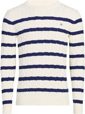 GANT Pull en maille c&ocirc;tel&eacute;e en coton