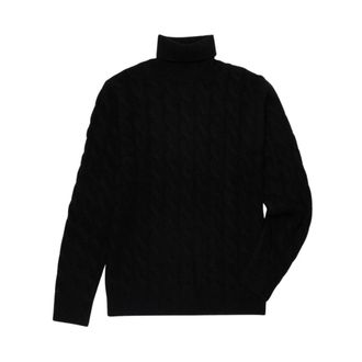 Brooks Brothers Feinstrick-Rollkragenpullover mit Zopfmuster - - Knitwear - Herren - Schwarzk - XS