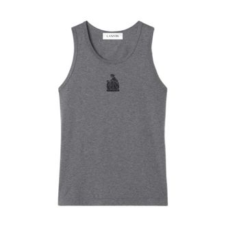 Lanvin Femme, Tops, Gris, Taille: 38 FR Top sans manches