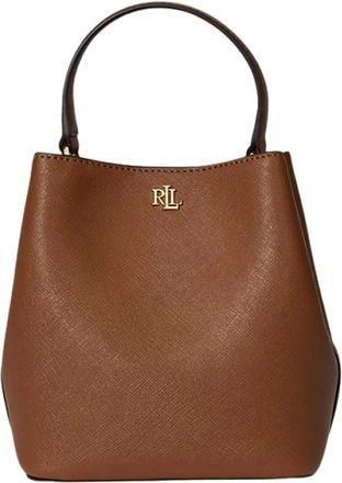 Ralph Lauren Femme, Sacs, Brun, Taille: ONE Size Crosshatch Small Reese Bucket Bag