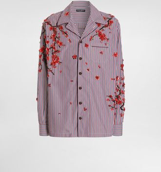 Dolce & Gabbana Vanity Shirt With Embroidery - Mann Hemden Mehrfarbig 39