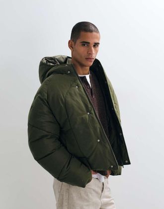 Asos doudoune oversize vert moyen