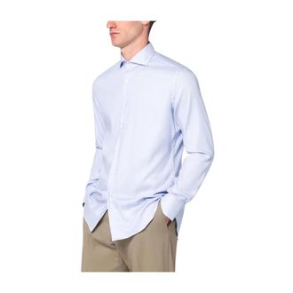 Xacus Blaues Baumwollhemd Klassischer Stil - - Shirts - Herren - Blau - 2XL