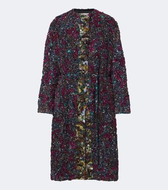 Dries Van Noten Manteau &agrave; broderies et ornements