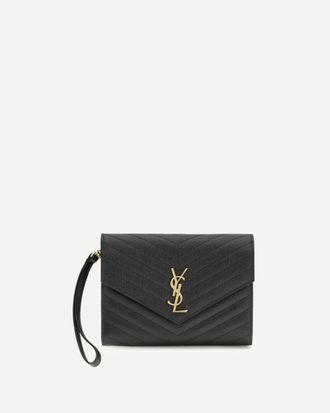 Saint Laurent Leather Clutch Female UNI