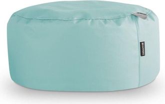Happers Happers - Pouf Rond Similicuir Outdoor Bleu Ciel Bleu Ciel