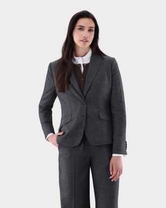 van Laack Karierter Blazer einreihig