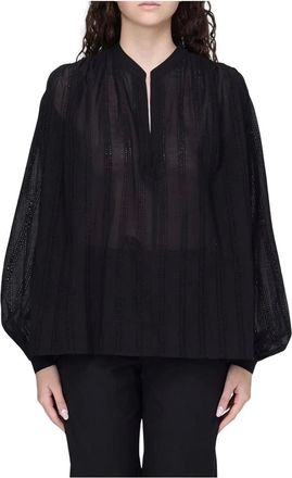 Semicouture Femme, Blouses et Chemises, Noir, Taille: 38 FR Blusa Over