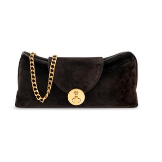 Versace Vivian Suede Clutch - - Bags - Damen - Braun - ONE SIZE