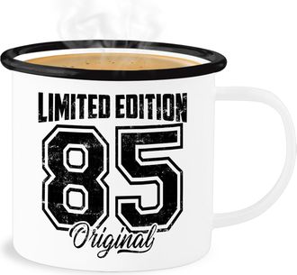 Shirtracer Emaille Becher Blechbecher - 40. Geburtstag Tasse - Limited Edition 1985 Original Schwarz Vintage Vierzigster - 300 ml - Weiß Schwarz - 40 1984 firrzi