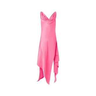 Roberto Cavalli Seidenes Asymmetrisches Schlangenmusterkleid - - Dresses - Damen - Rosa - L