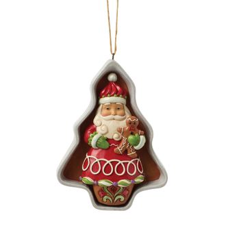 Enesco Jim Shore Heartwood Creek Lebkuchen-Ausstechform, Weihnachtsmann, h&auml;ngende Ornament, 11,4 cm, Mehrfarbig
