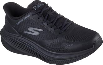 Skechers Go Walk Max Cushioning Arch Fit Jaylen Sneaker f&uuml;r Herren, Schwarzer Synthetik-Textilbesatz, 42.5 EU
