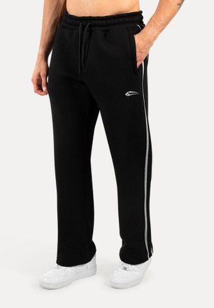 Smilodox Jogginghose Yasin, Sweathose mit Logo, Bequeme Freizeithose mit Kordelzug Seitentaschen wei&szlig;e Seitenstreifen Angenehmes Material Sport Freizeit