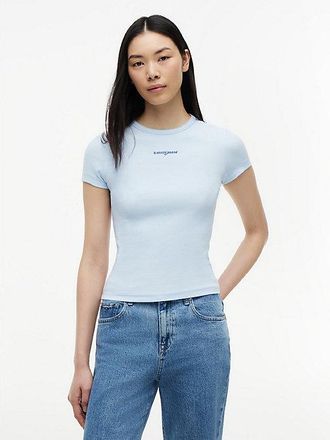 Tommy Hilfiger T-shirt slim c&ocirc;tel&eacute; &agrave; logo