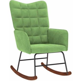 vidaXL vidaXL Chaise &agrave; bascule Vert clair Velours