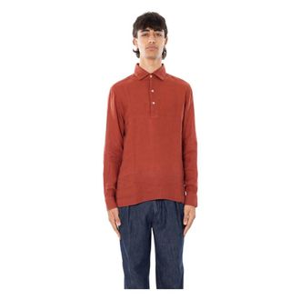 MC2 Saint Barth Raphael Leinen Poloshirt - - Tops - Herren - Rot - XL