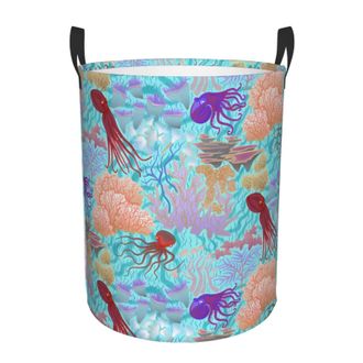 Generic Oktopusgarten Aufbewahrungskorb Rund W&auml;schesammler Mit Henkel W&auml;scheeimer F&uuml;r Decken Spielzeug Badezimmer