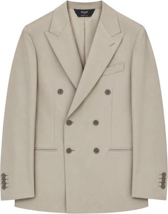 Boggi Milano Torino Zweireihiger Blazer - - Jackets - Herren - Beige - 2XL