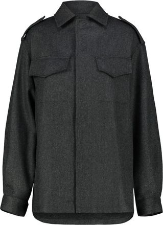 DRHOPE Hemdjacke mit Klappentaschen - Grau