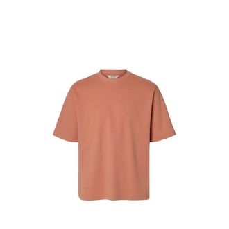 Selected T-shirt uni en coton m&eacute;lang&eacute;