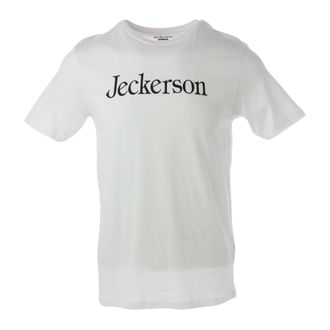 Jeckerson Wei&szlig;es Print T-Shirt Kurze &Auml;rmel - - Tops - Herren - Wei&szlig; - 2XL