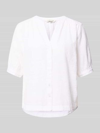 Tom Tailor Relaxed Fit Kurzarmbluse aus reiner Baumwolle