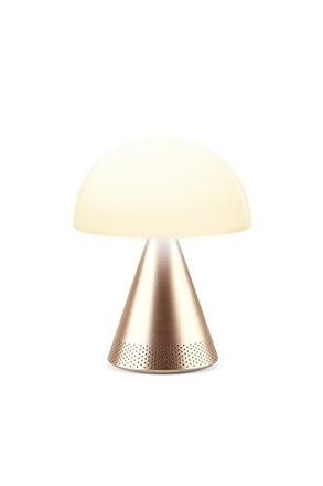 Lexon MINA L Audio Lampe Champignon Portable et Enceinte Bluetooth rechargeable, Lampe &agrave; poser sans fil avec 9 couleurs de lumi&egrave;re et Variateur dintensit&eacute;, 