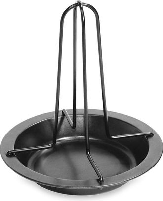 Fackelmann Fackelmann H&auml;hnchenbr&auml;ter f&uuml;r Backofen & Grill - H&auml;hnchen Halter inlkusive Abtropfschale f&uuml;r saftige Grillh&auml;hnchen - Gefl&uuml;gelhalter f&uuml;r BBQ