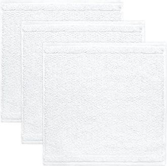 FROTTANA Pearl Seiftuch 30 x 30 cm aus 100% Baumwolle, Snow 3er Set