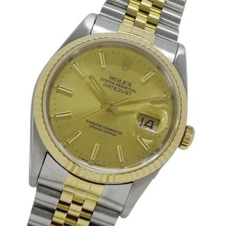 Rolex Montre Pre-owned Vintage Datejust 16233 - Homme - Pre-owned - Jaune - Taille: ONE Size