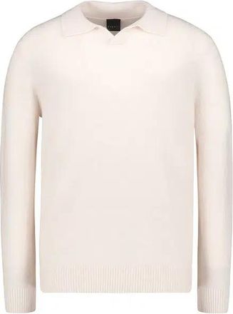 Bugatti Herren Pullover wei&szlig; Alpaka-Wolle unifarben