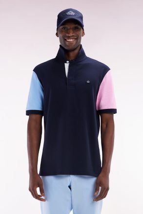 Eden Park Maillot &Agrave; Manches Courtes En Jersey De Coton Marine Broderie Dos