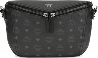 MCM Small Diamant 3D Logo-printed Zip Messenger Bag